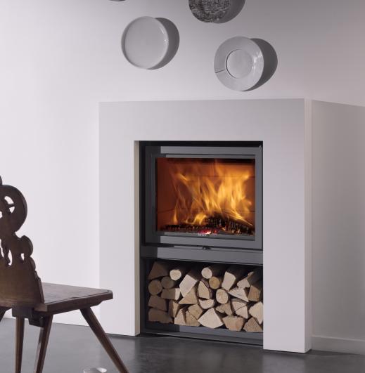 Stûv 16 Fireplace Inset - 16/58 insets with Log Store | Croydon Fireplaces